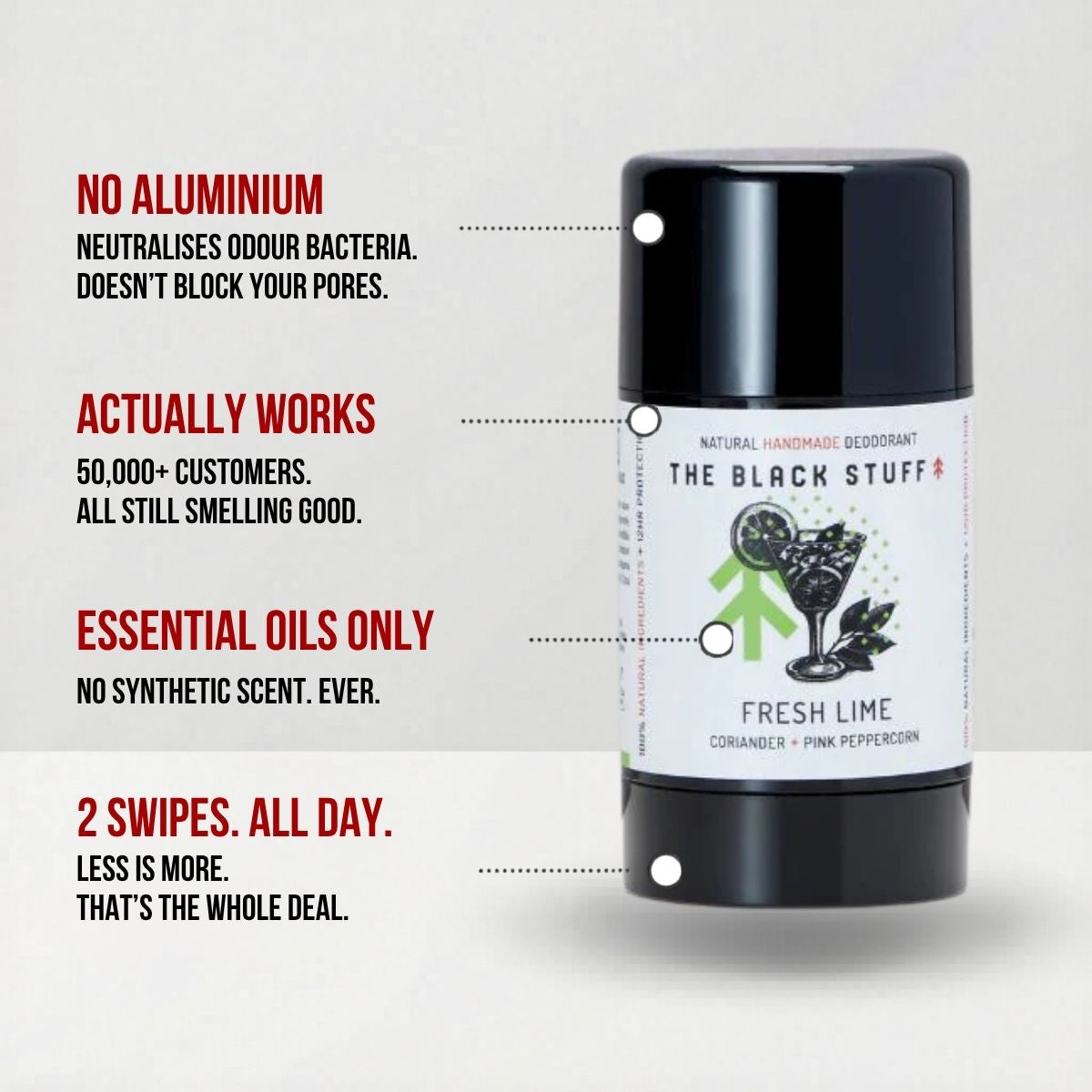Natural Deodorant - Fresh Lime – The Black Stuff