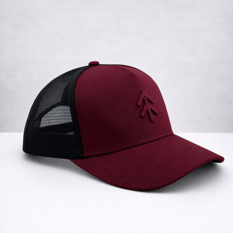 TBS Hats - Maroon Mesh Trucker Cap – The Black Stuff